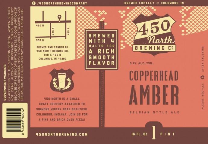 450 North Copperhead Amber Belgian Style Ale