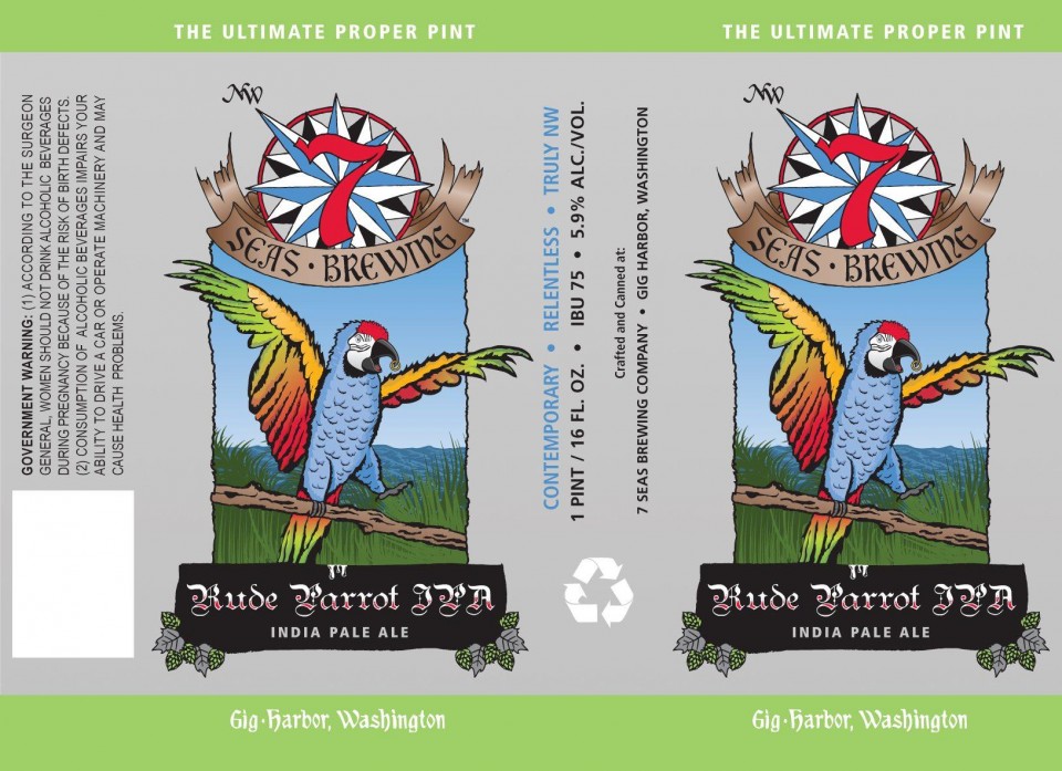 7 Seas Brewing Rude Parrot IPA - Beer Street Journal