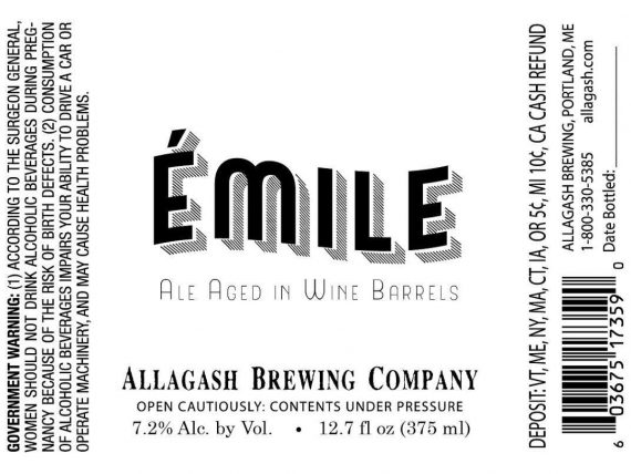 A french aperitif creates upcoming Allagash Emile - Beer Street Journal