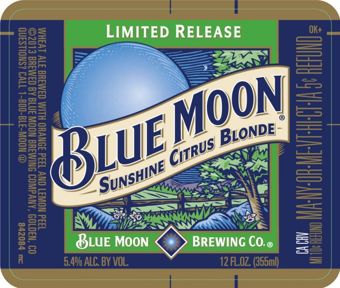 Blue Moon Sunshine Citrus Blonde - Beer Street Journal