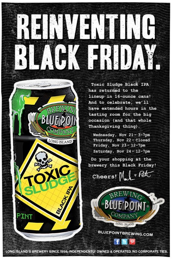 Blue Point Toxic Sludge Returns in Tallboys - Beer Street Journal