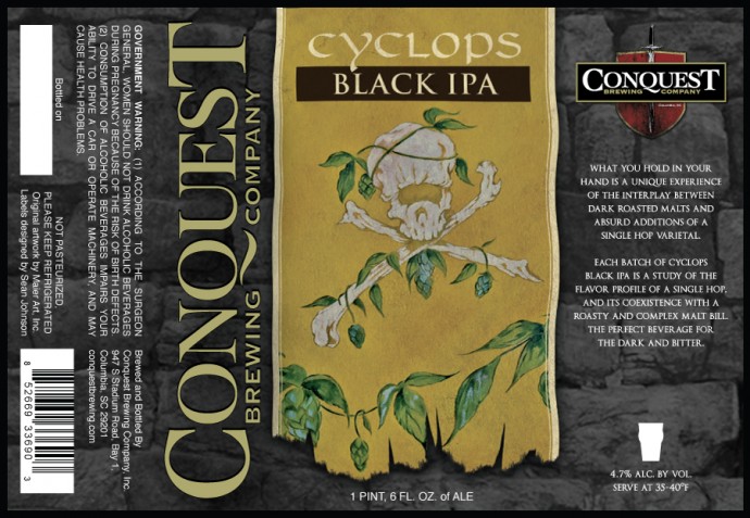 Conquest Brewing Cyclops Black IPA - Beer Street Journal