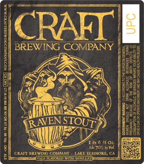 Craft Brewing Raven Stout - Beer Street Journal