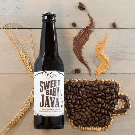 An espresso bean infused chocolate peanut butter porter: DuClaw Sweet ...