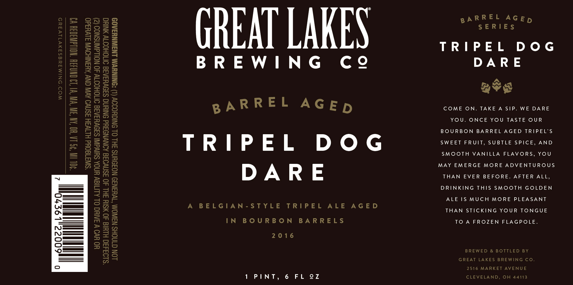 Great Lakes Barrel Aged Tripel Dog Dare - Beer Street Journal