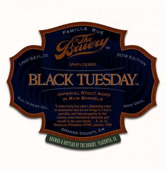 The Bruery Rum Barrel Black Tuesday Released to Reserve Members - Beer ...