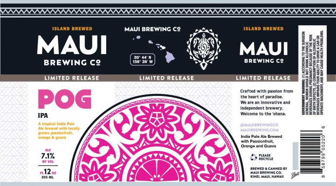 Passionfruit, orange, & guava highlight Maui Brewing POG IPA - Beer ...