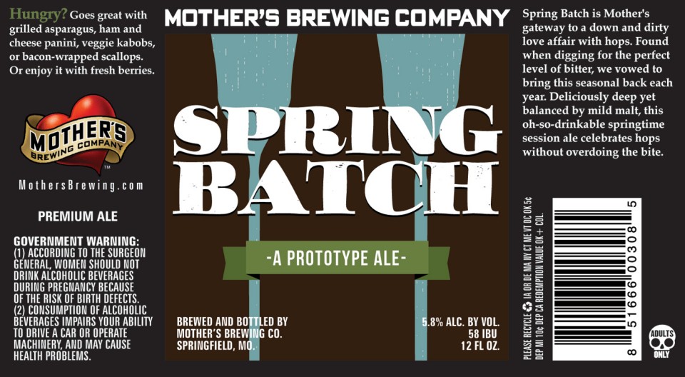 Mother's Brewing Spring Batch Prototype Ale - Beer Street Journal