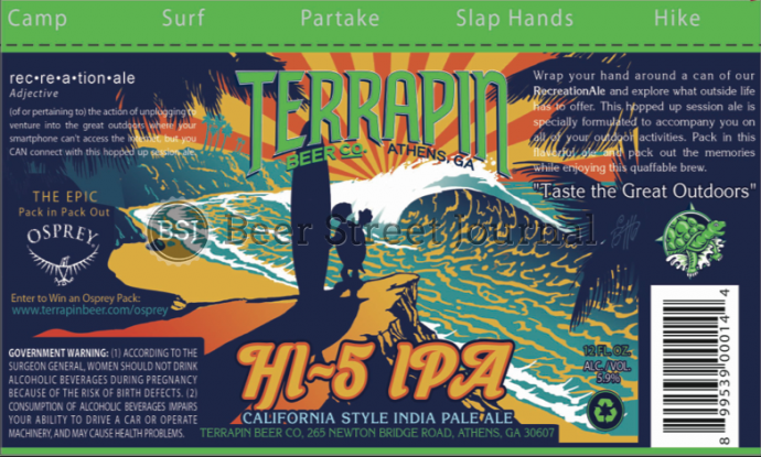 Exclusive Look: Terrapin Hi-5 IPA Cans - Beer Street Journal