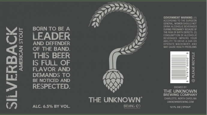 Unknown Brewing Silverback American Stout Cans